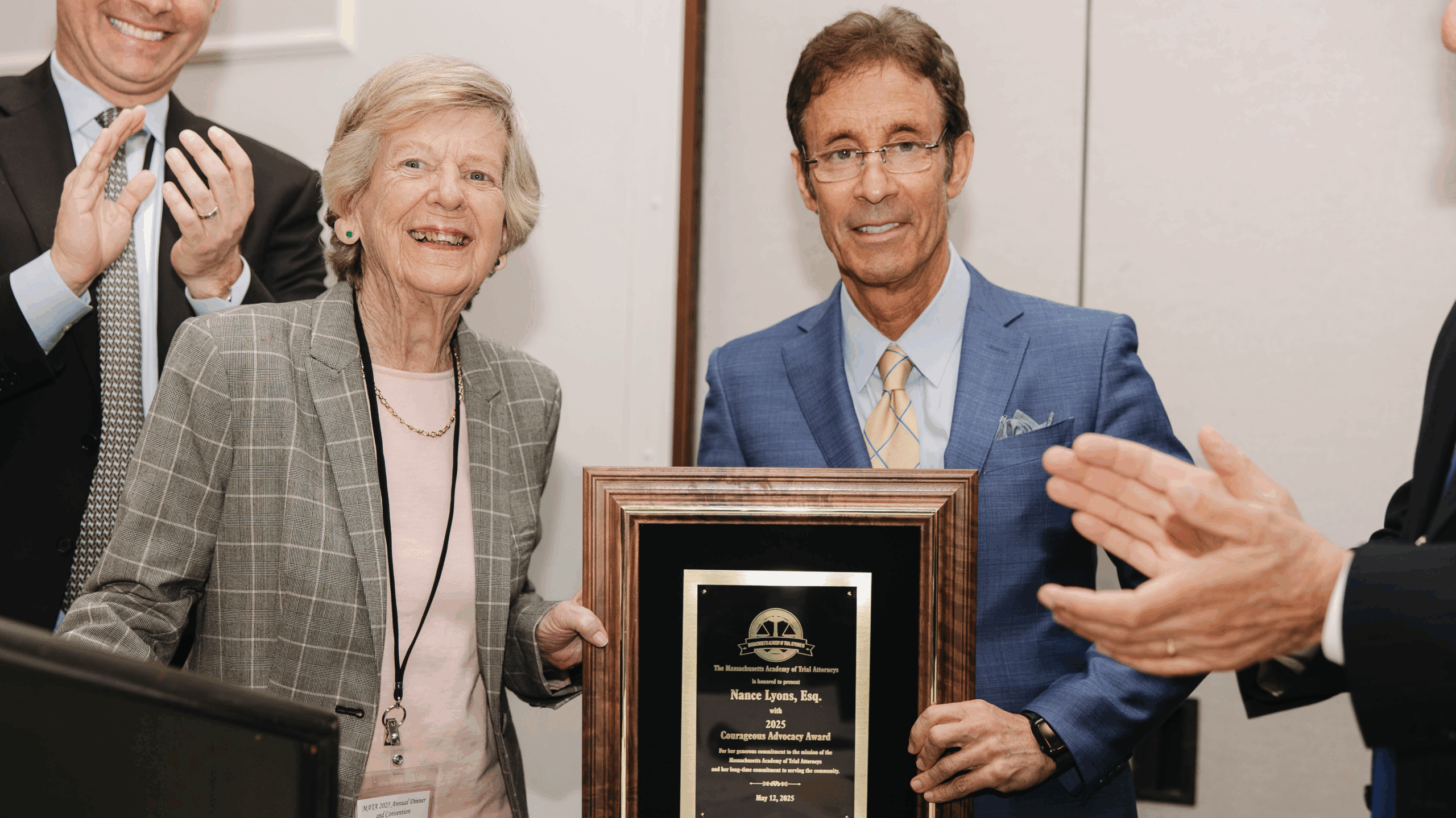 Doug Sheff Presents 2025 Courageous Advocacy Award to Nancy Lyons at ...